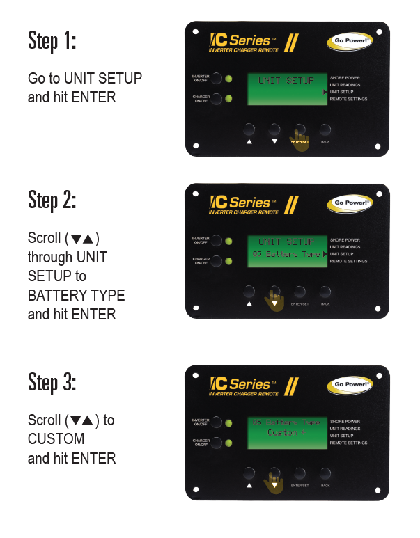 IC-3000-12-PKG / IC-2000-12-PKG / Inverter Charger/ How to : Lithium ...